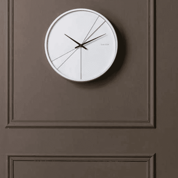 WHITE LAYERED LINES CLOCK – RAPT ONLINE